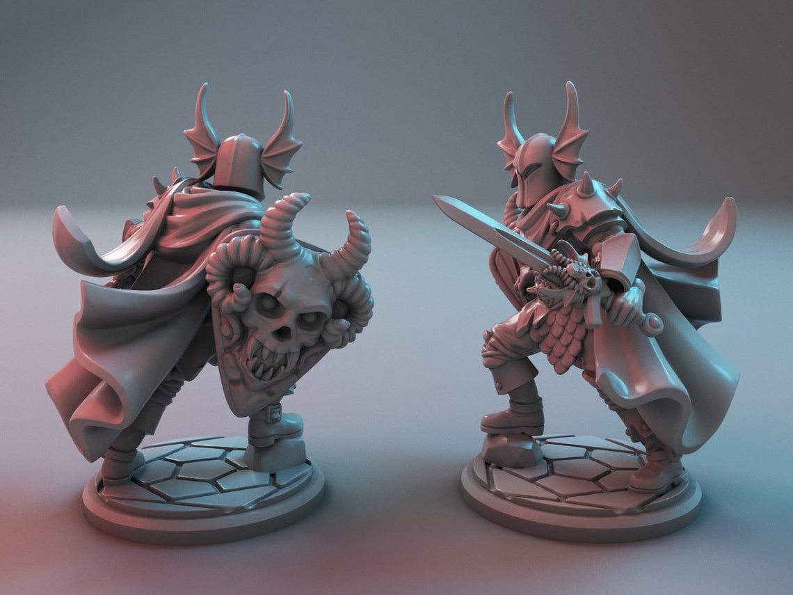 Chaotic Evil Warrior Miniature for Gloomhaven Descent - Etsy