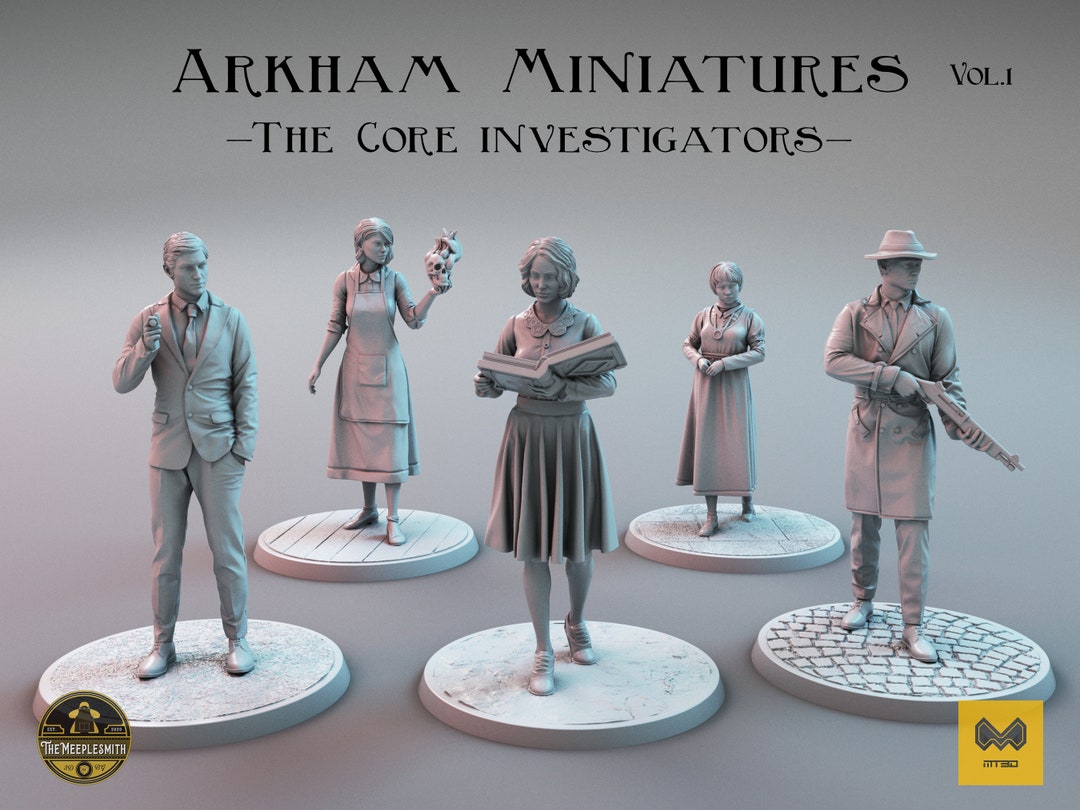 Arkham Miniatures Vol.1 the Core Investigators - Etsy