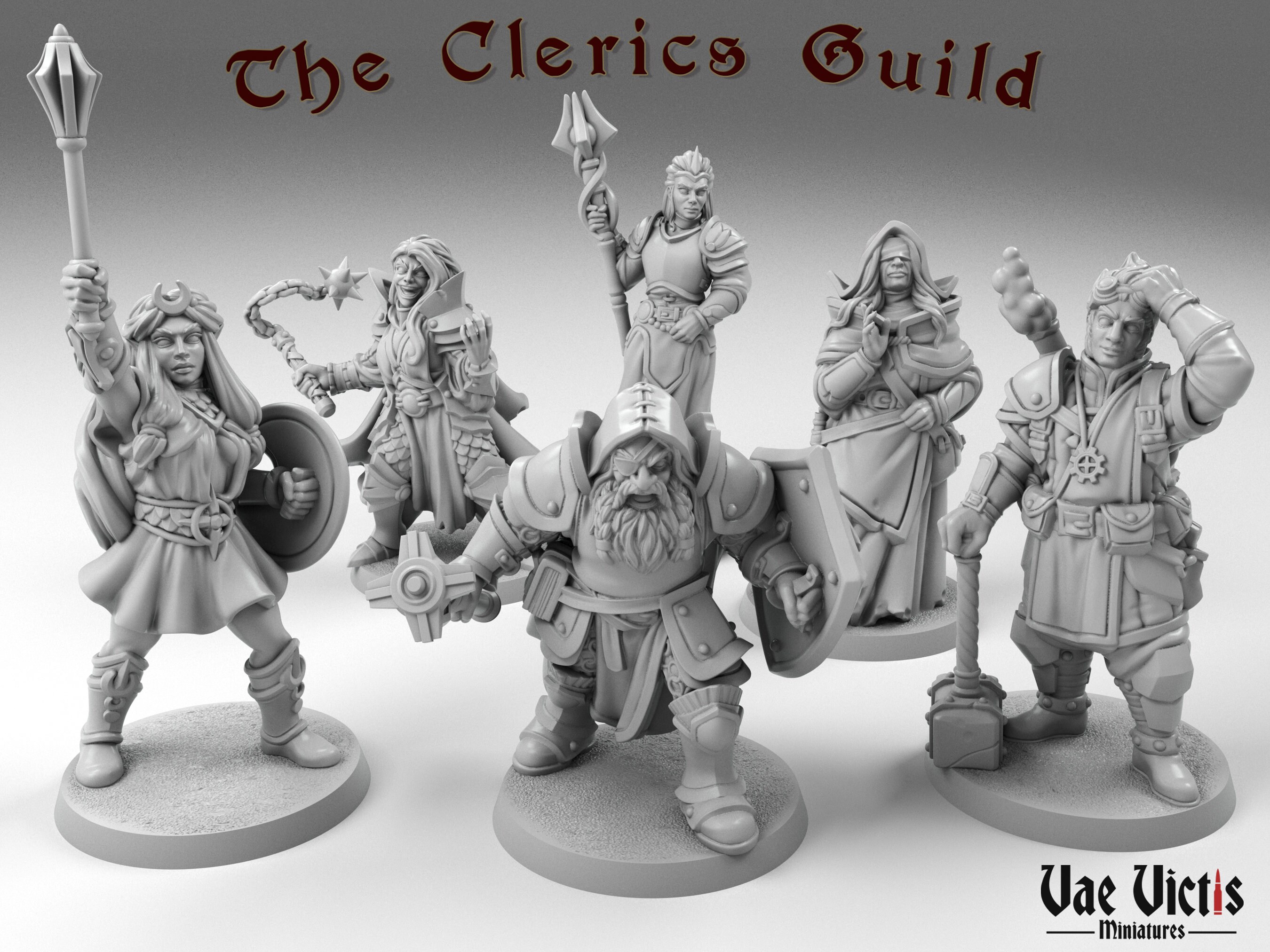The Clerics Multiclass Miniatures Set Dnd Pathfinder Rpg | Etsy