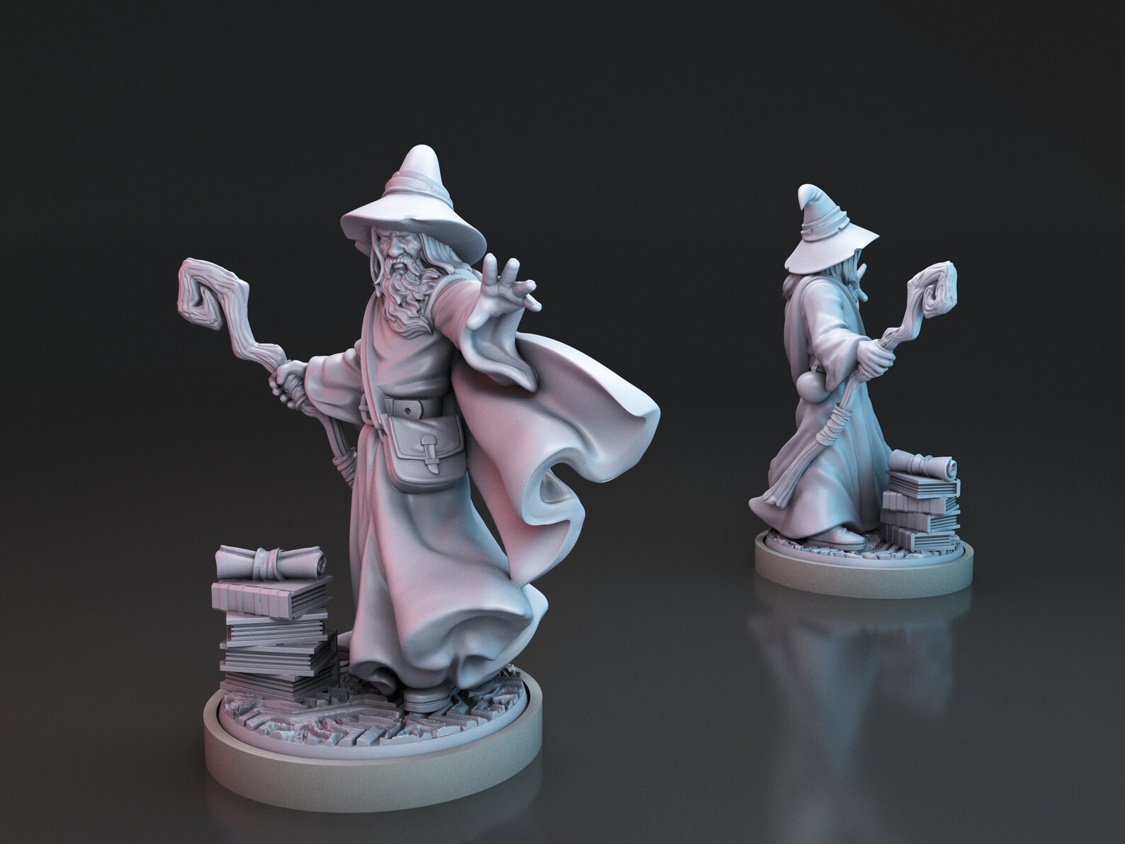 The Grey Wizard Miniature for Tabletop Board Games RPG Dnd - Etsy