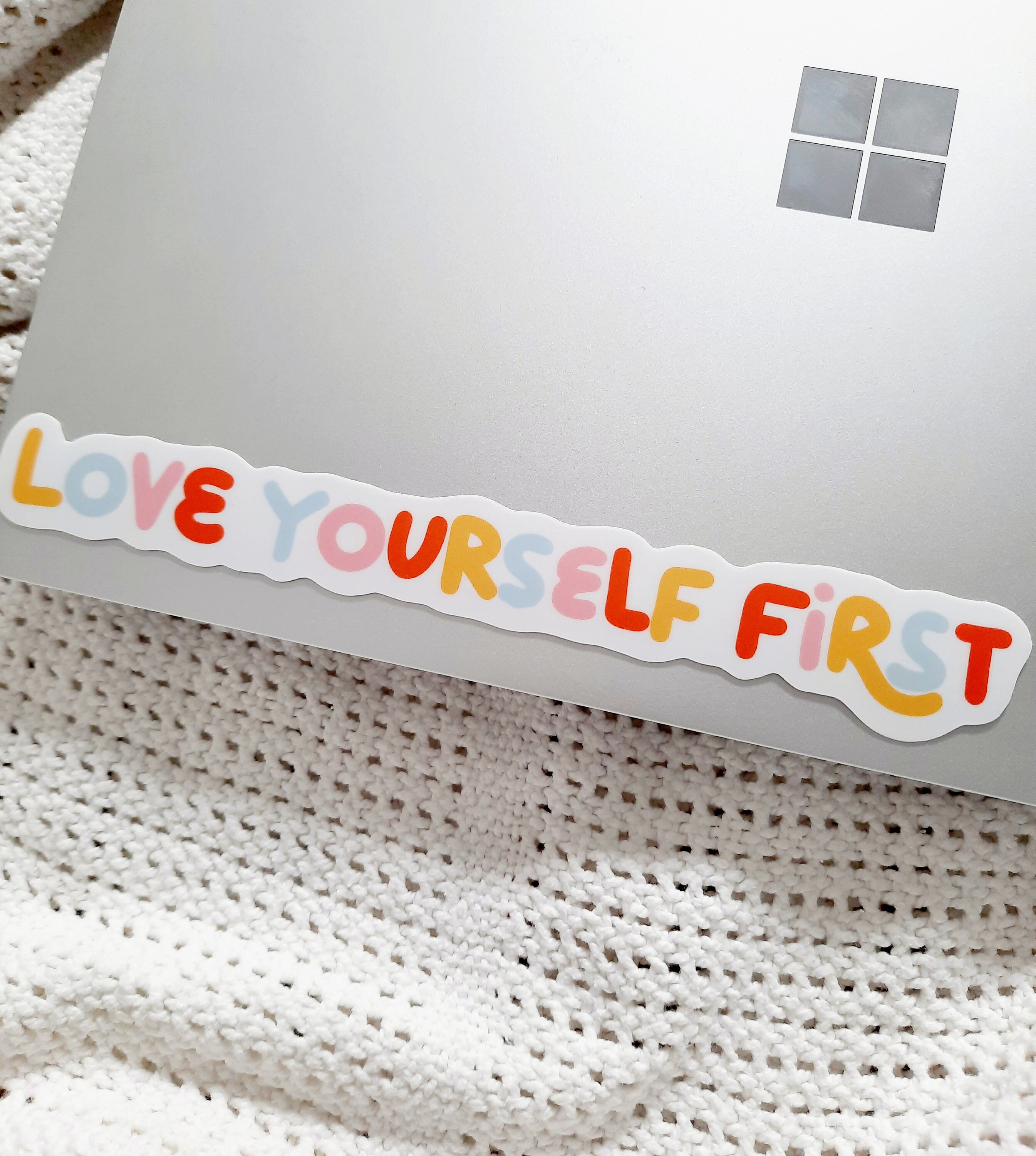 Love Yourself First Aesthetic Vinyl Sticker Inspirational Quotes ...