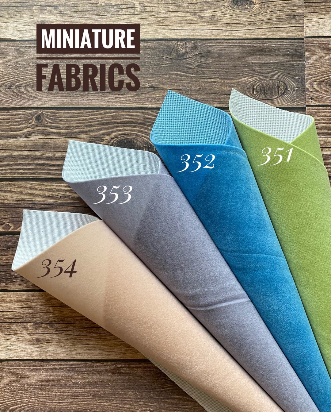 Miniature Fabrics Pieces for Miniature Creatures, Teddy Bears, Fabric ...