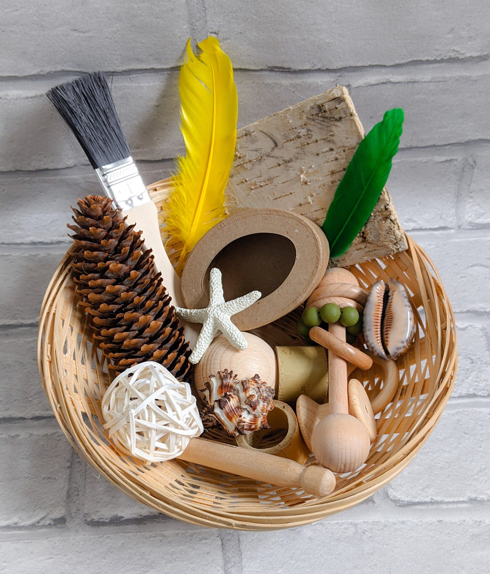 Baby Sensory Basket Montessori Treasure Basket Personalised - Etsy UK