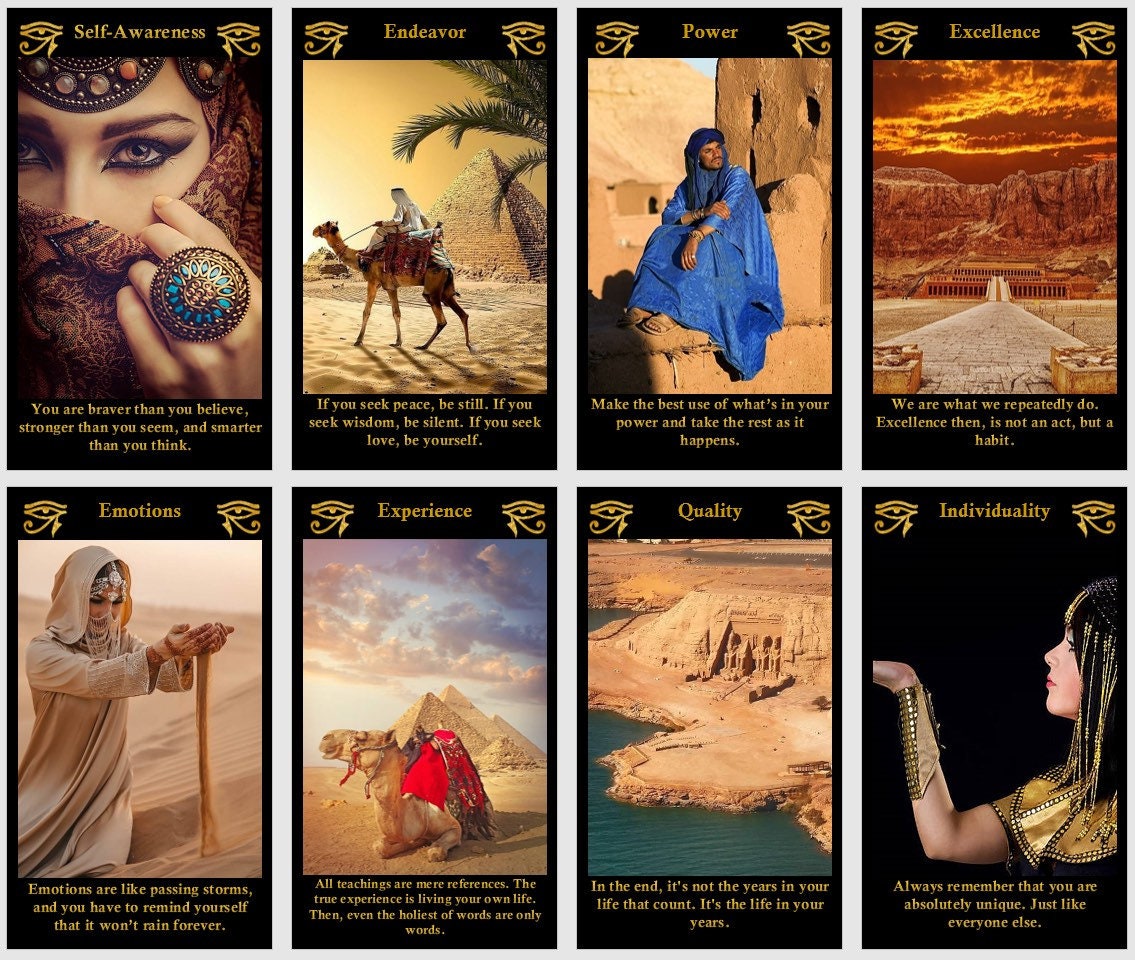 Egyptian God Oracle Deck. Eye of Horus Oracle Cards - Etsy