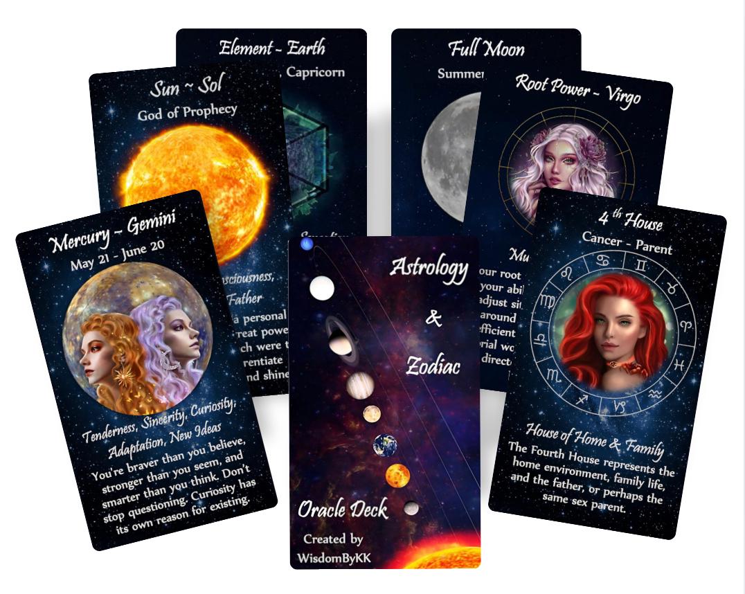 Astrology and Zodiac Oracle Deck. Prediction Oracle Cards. - Etsy