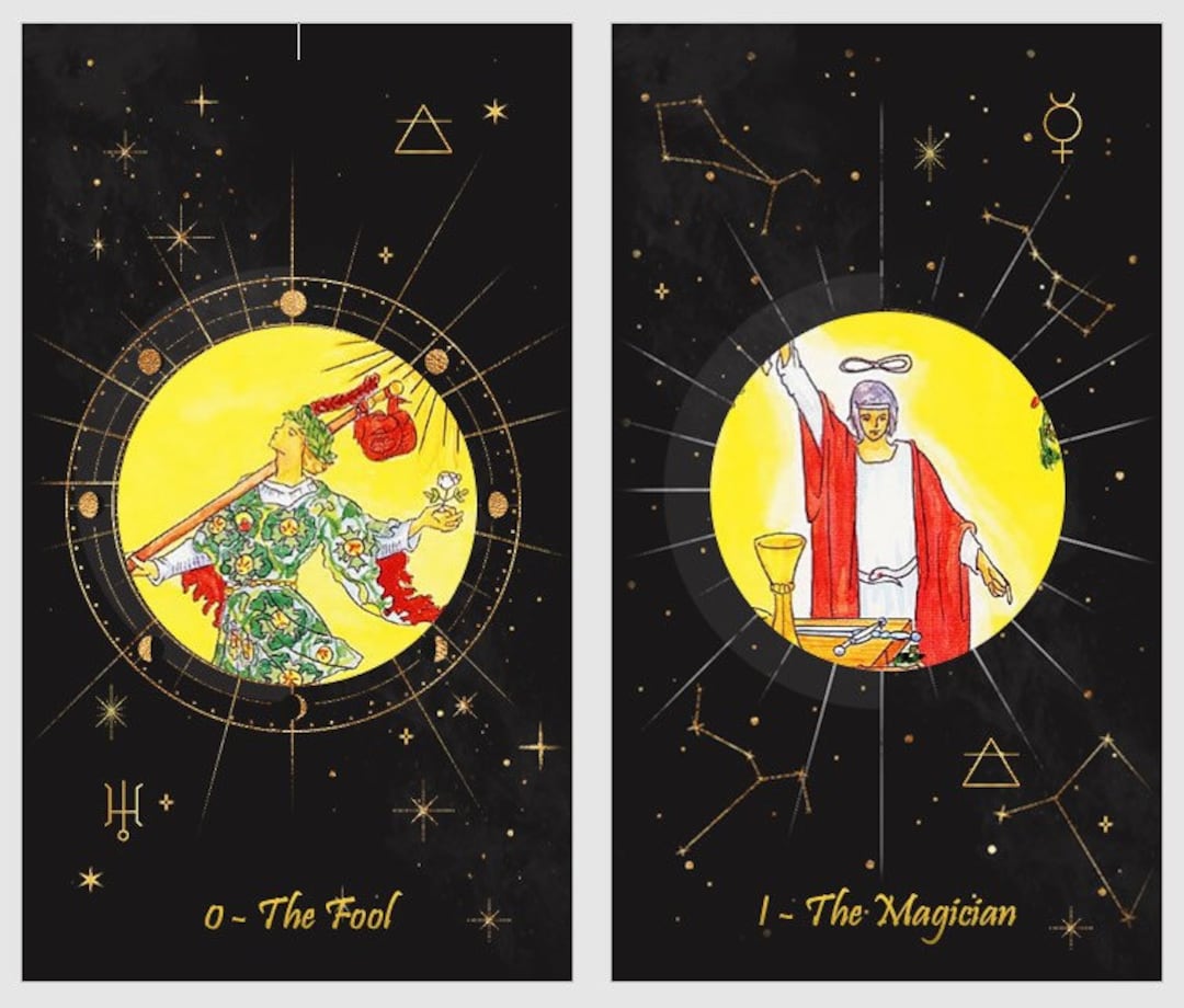 Celestial Tarot Deck. Cosmic Tarot Cards. - Etsy