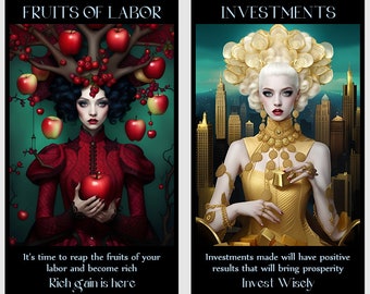 Money and Career Oracle Deck. Surreal Art - Etsy