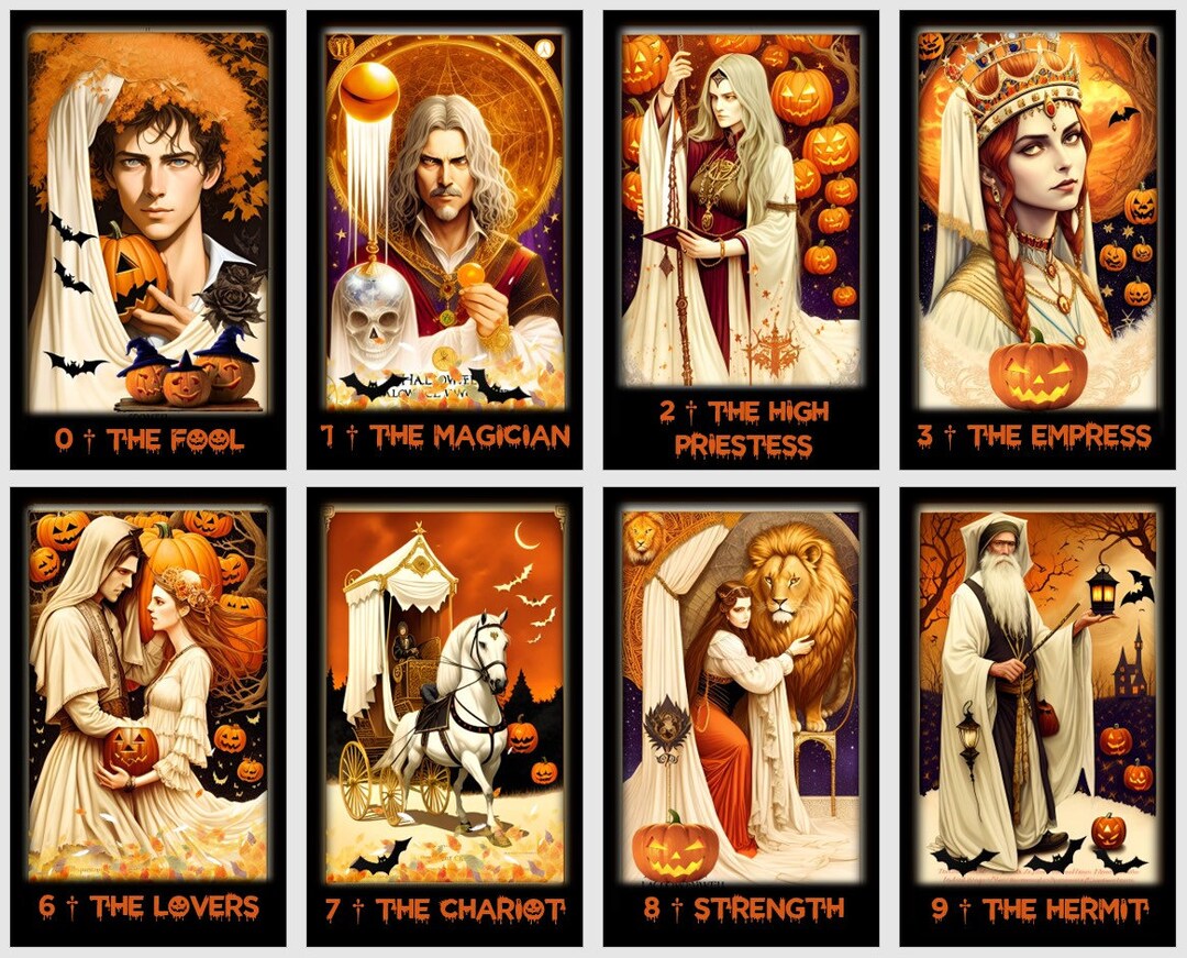 Halloween Tarot Cards Deck. Trick or Treat Tarot Cards - Etsy
