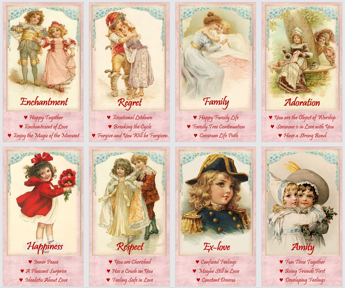 Romantic Love Oracle Deck. Victorian Era Love Oracle Cards - Etsy UK