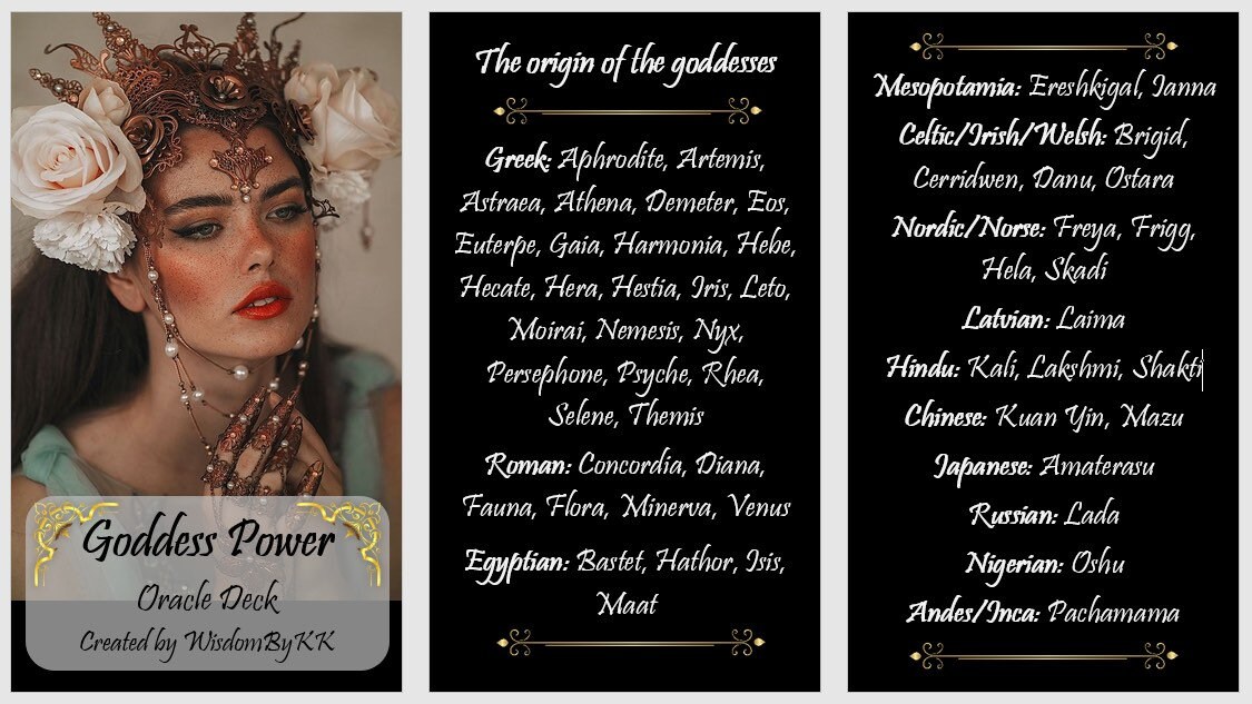 Goddess Power Oracle Deck. Affirmation Cards. | Etsy