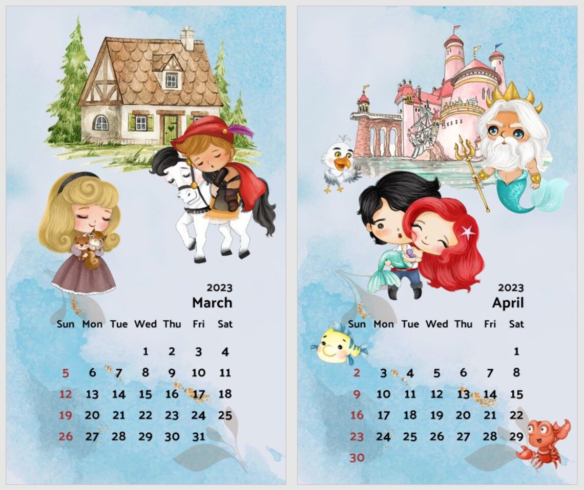 Calendario 2023. Calendario de cuentos de hadas. - Etsy México