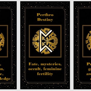 Golden Runes Cards Deck and Spreads. Elder Futhark - Etsy