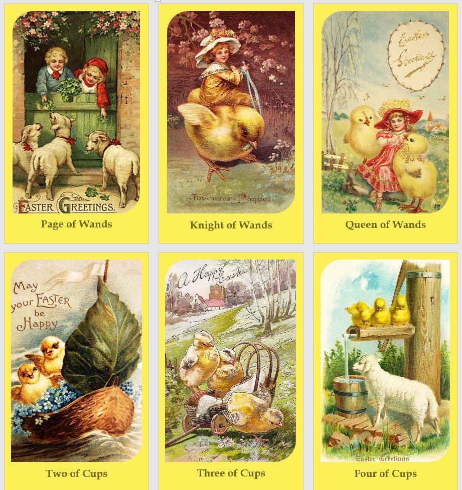 Easter Tarot Deck. Vintage Tarot - Etsy