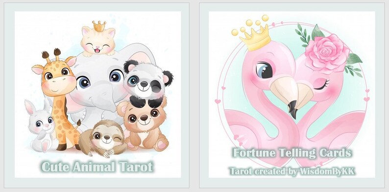 Cute Animal Tarot Deck. Cartoon Tarot | Etsy