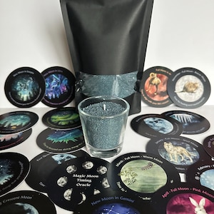 Moon Timing Cards Oracle Deck. Astrology Timing Oracle and Ritual Sand ...
