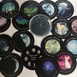 Moon Timing Cards Oracle Deck. Astrology Timing Oracle and Ritual Sand ...