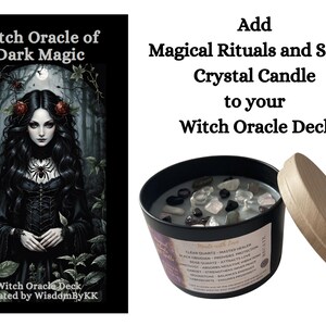 Witch Oracle of Dark Magic. Witchcraft Oracle Cards, and Spell Candle ...