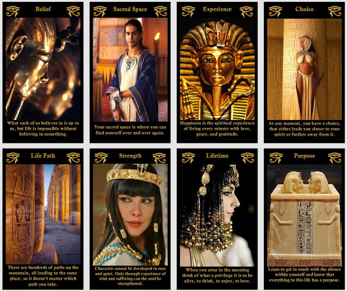 Egyptian God Oracle Deck. Eye of Horus Oracle Cards - Etsy