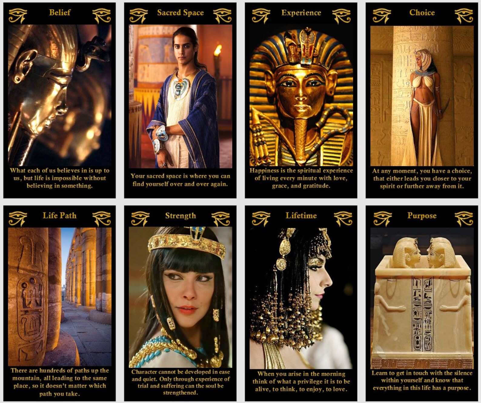 Egyptian God Oracle Deck. Eye of Horus Oracle Cards - Etsy