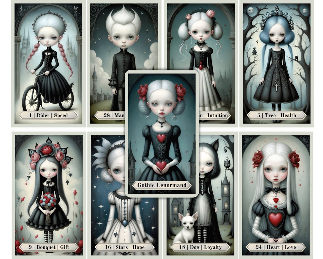 Gothic Lenormand Oracle Deck. Madame Lenormand Cards - Etsy