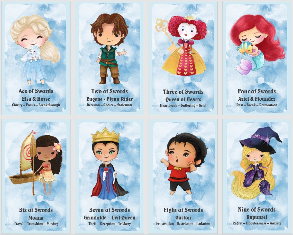 Jeu de tarot de contes de fées. Cartes de tarot princesse et | Etsy