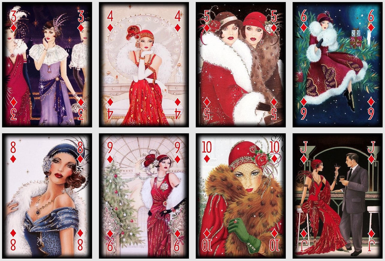 Art Deco Playing Cards. Poker and Bridge Cards - Etsy
