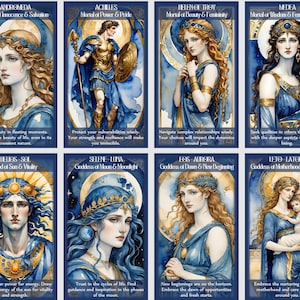 Greek Roman Mythology Oracle Deck With Guidance. Olympian Gods and ...