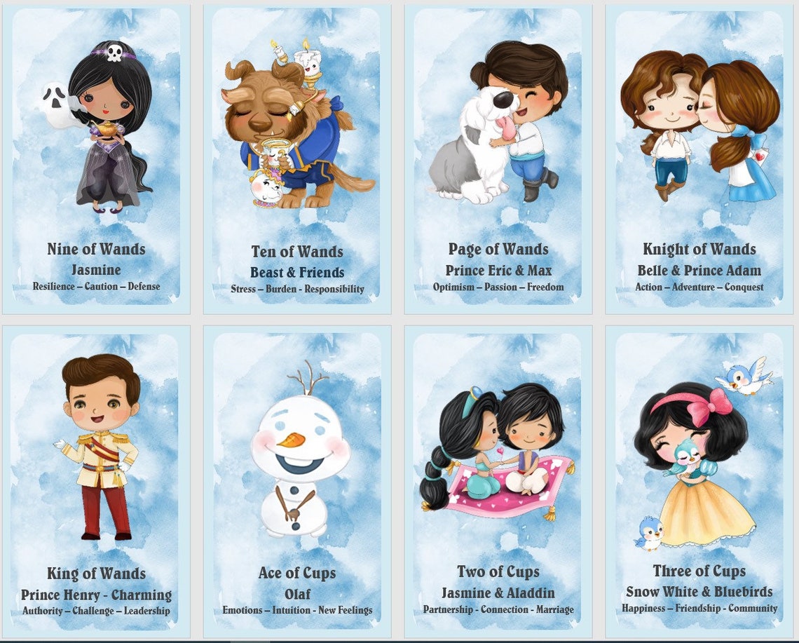 Fairy Tales Tarot Deck. Princess and Prince Tarot Cards - Etsy