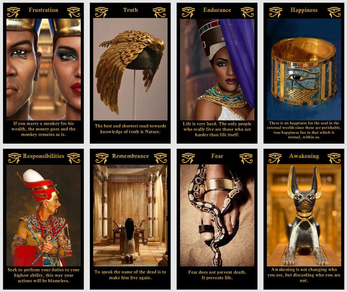 Egyptian God Oracle Deck. Eye of Horus Oracle Cards - Etsy Canada