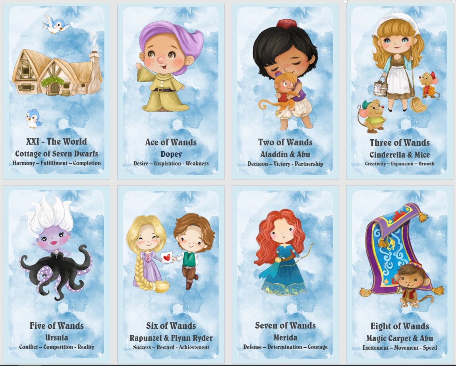 Fairy Tales Tarot Deck. Princess and Prince Tarot Cards - Etsy