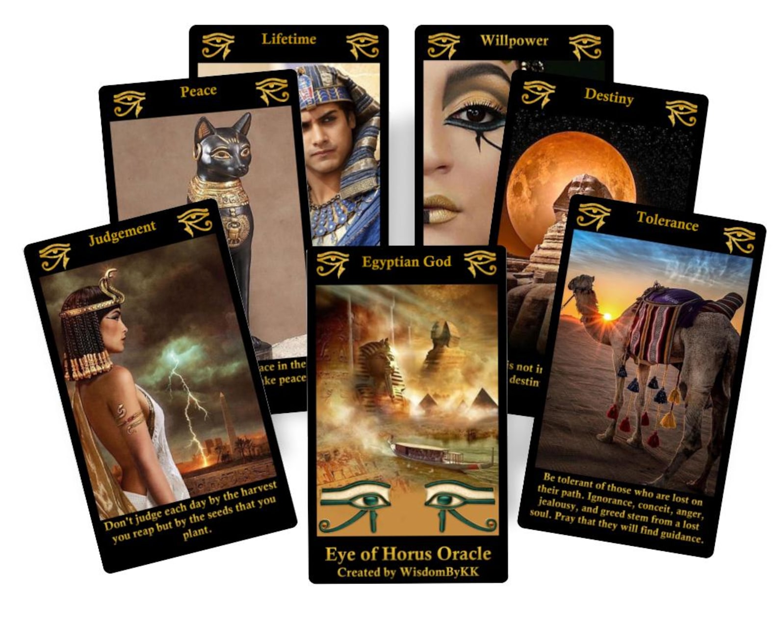 Egyptian God Oracle Deck. Eye of Horus Oracle Cards - Etsy