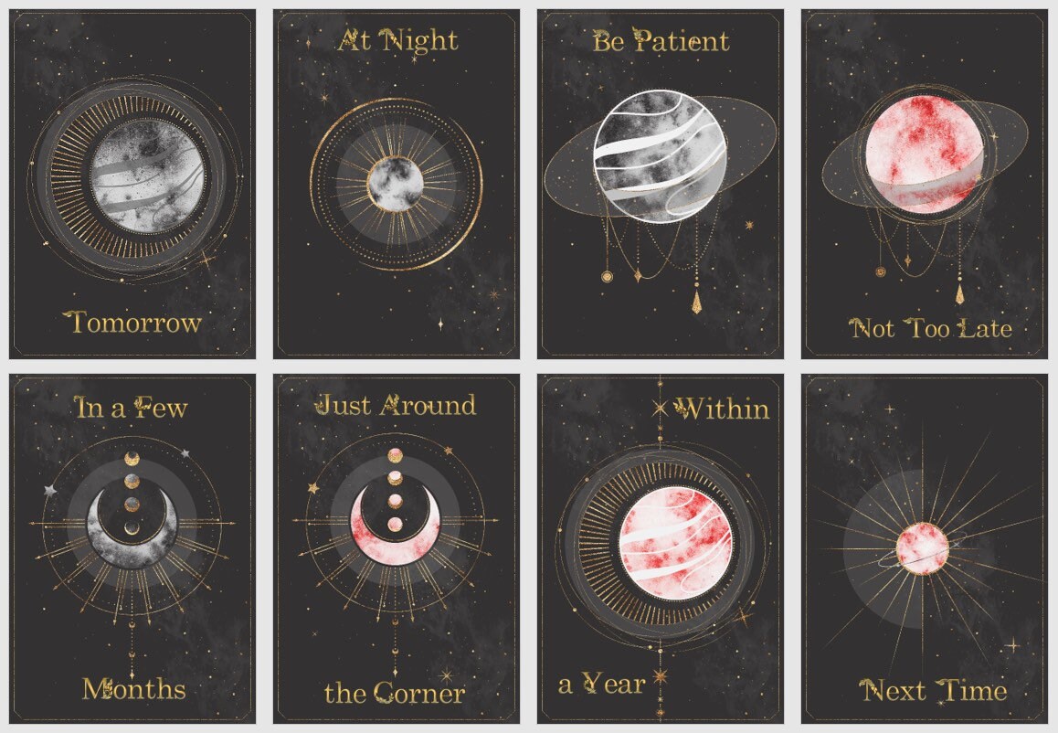 Cosmic Timing Oracle Deck. Time Predictions Oracle Cards | Etsy