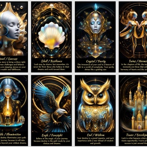 Wealth and Success Golden Oracle Cards Deck. Surreal Fantasy Art - Etsy