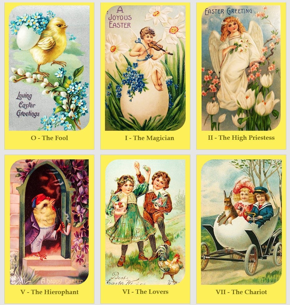 Easter Tarot Deck. Vintage Tarot - Etsy