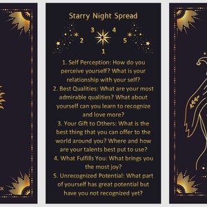 Starry Night Tarot Deck. Night Magic Tarot Cards - Etsy