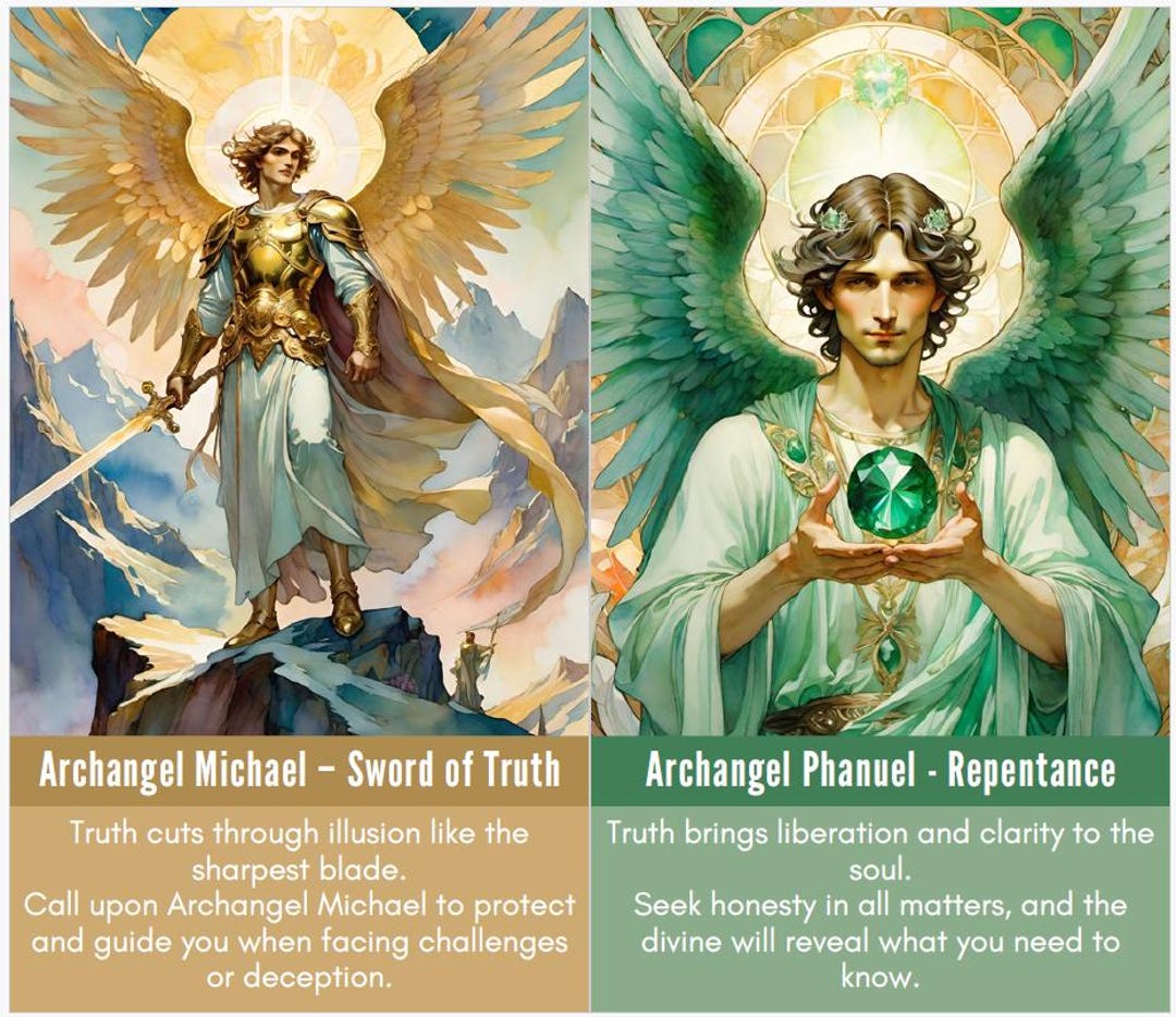 Angel Oracle Deck: Celestial Guidance, Archangel Inspiration Cards - Etsy
