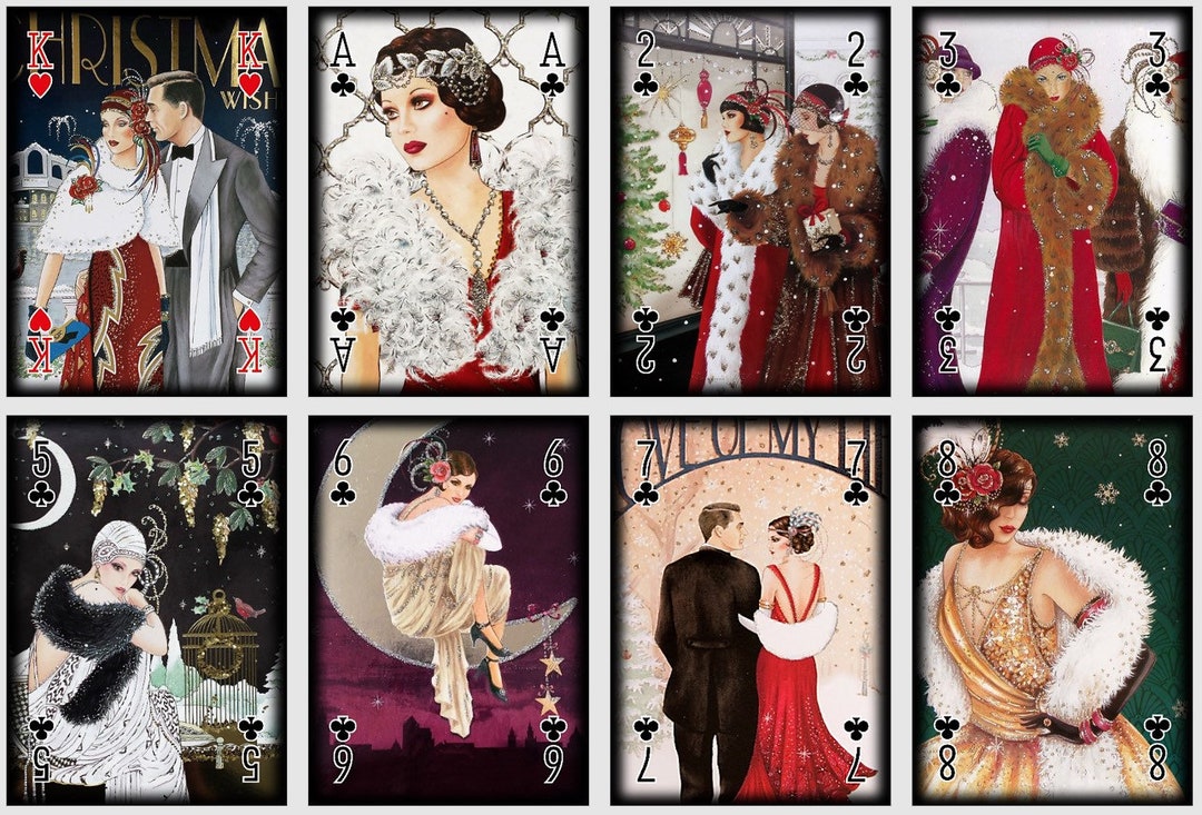 Art Deco Playing Cards. Poker and Bridge Cards - Etsy