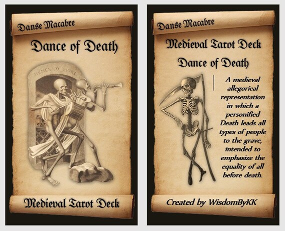 Dance of Death Tarot Deck. Medieval Tarot Deck - Etsy
