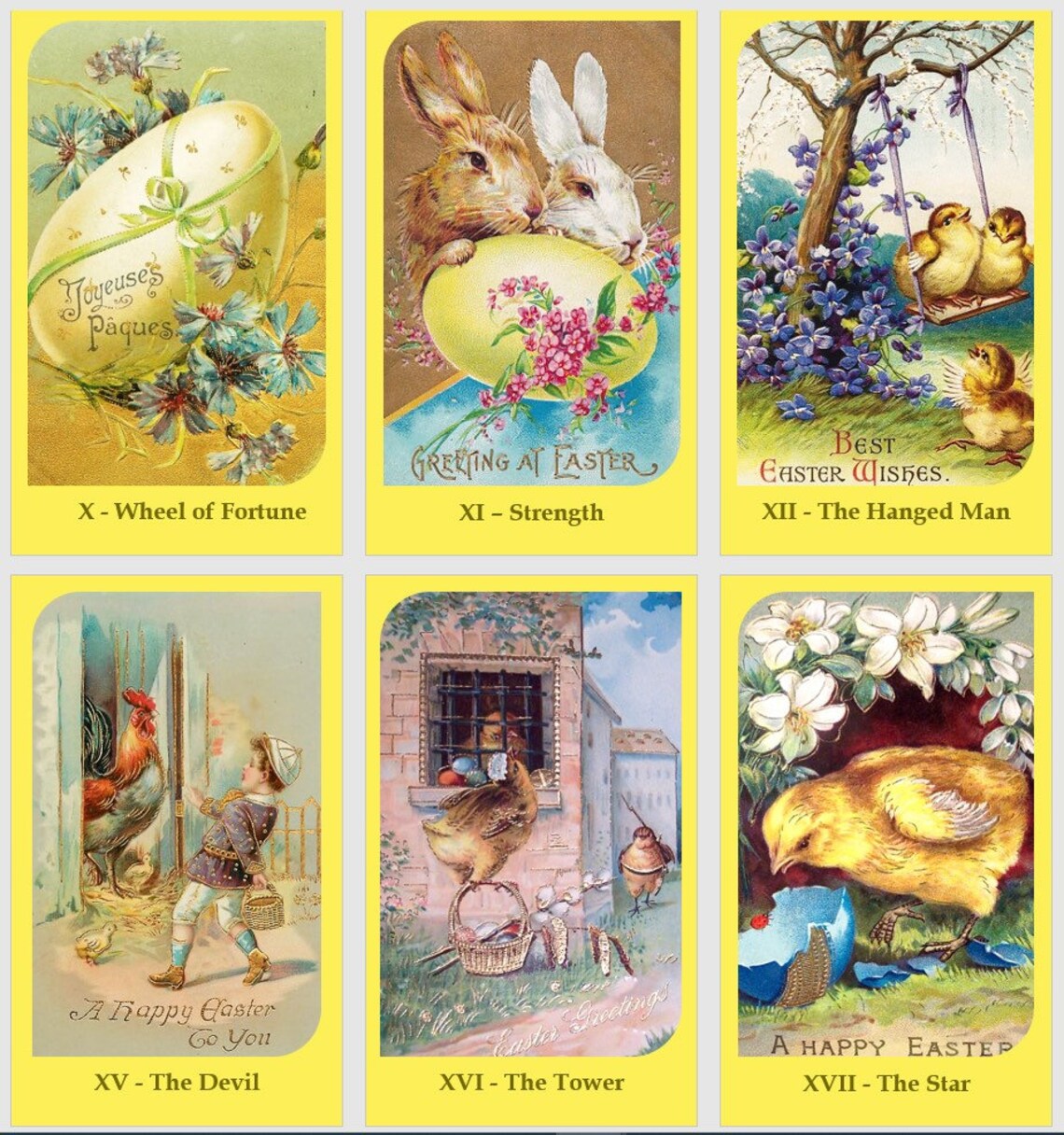 Easter Tarot Deck. Vintage Tarot | Etsy
