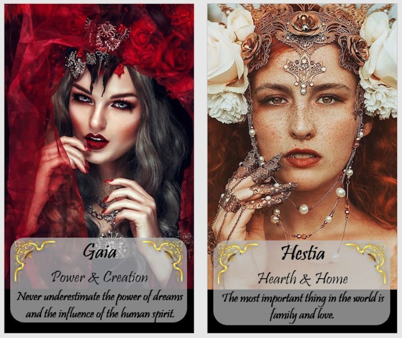 Goddess Power Oracle Deck Affirmation Cards Etsy