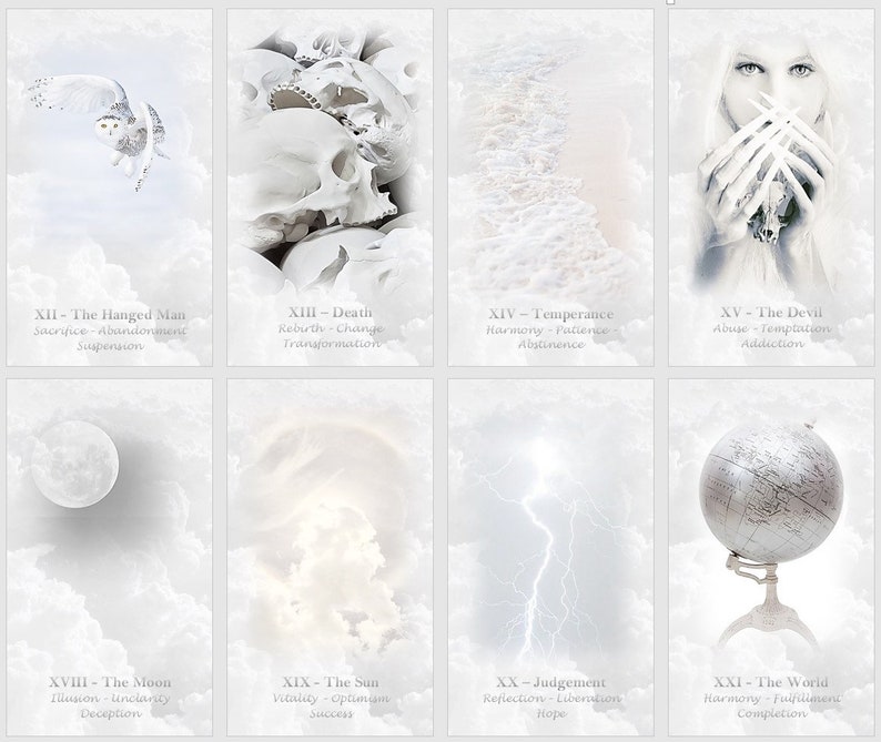 Baraja de Tarot Sentido Blanco. Tarot de la Pureza y la - Etsy España