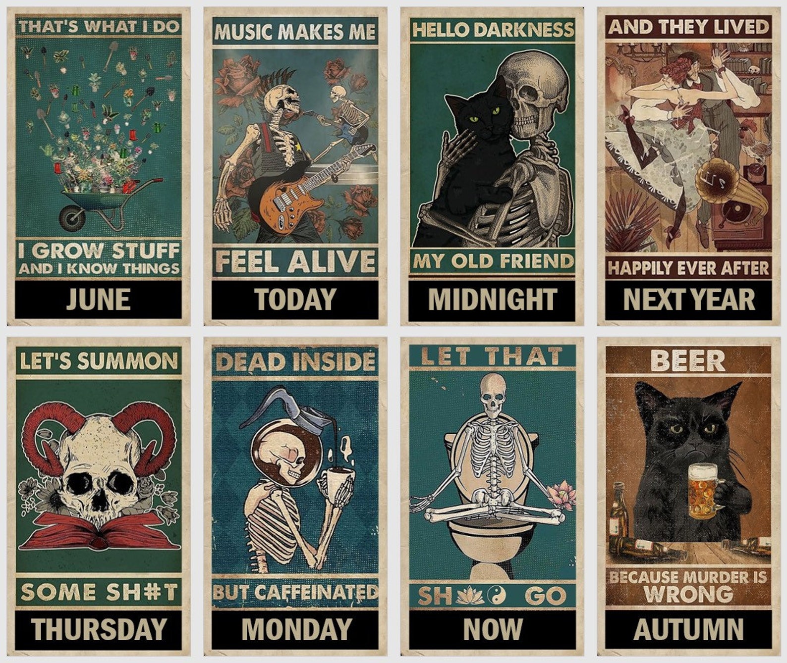 Retro Timing Oracle Deck. Vintage Cards With Time Predictions - Etsy