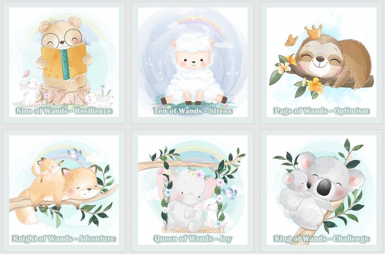 Cute Animal Tarot Deck. Cartoon Tarot - Etsy