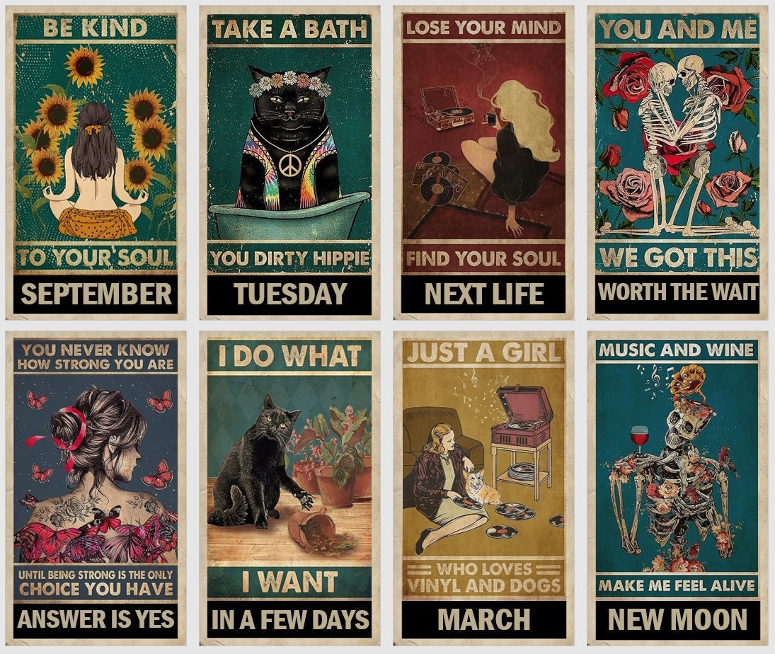 Retro Timing Oracle Deck. Vintage Cards With Time Predictions - Etsy