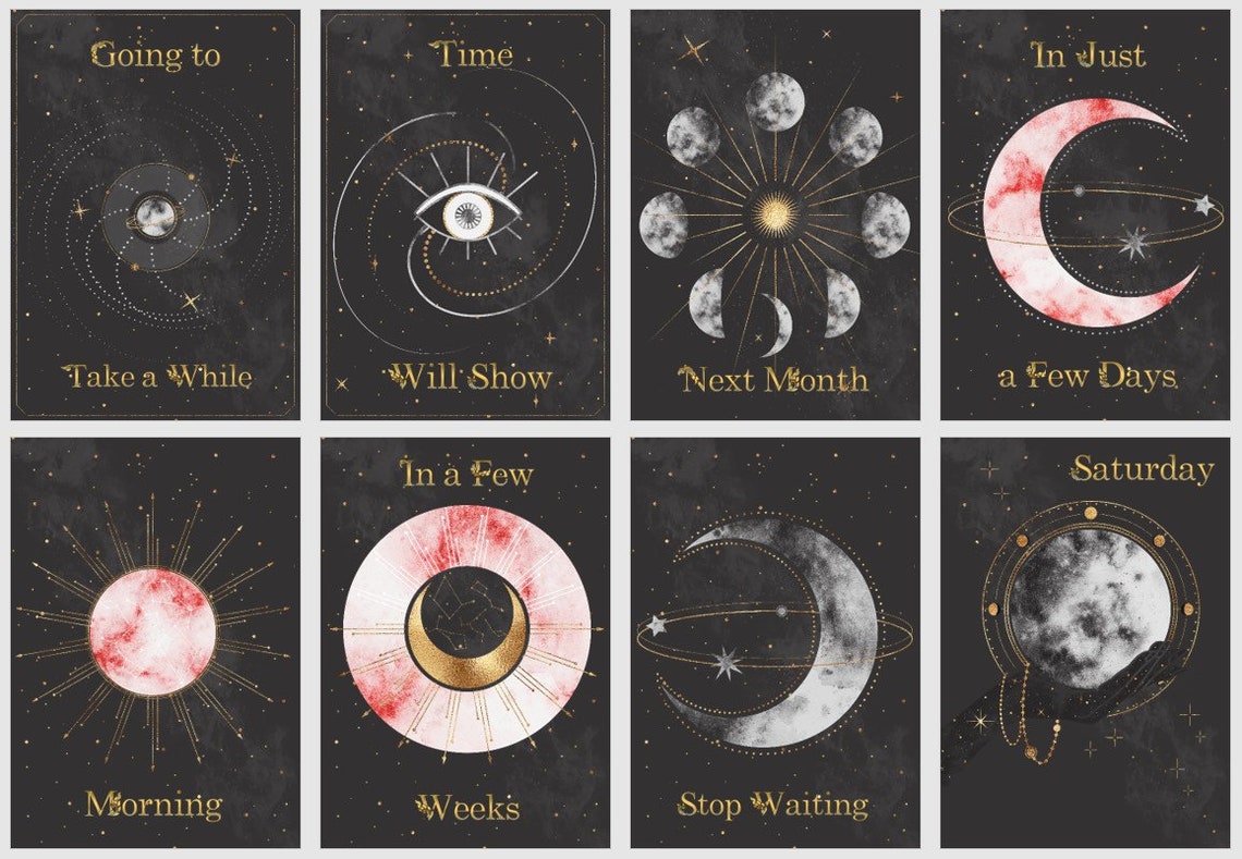 Cosmic Timing Oracle Deck. Time Predictions Oracle Cards | Etsy