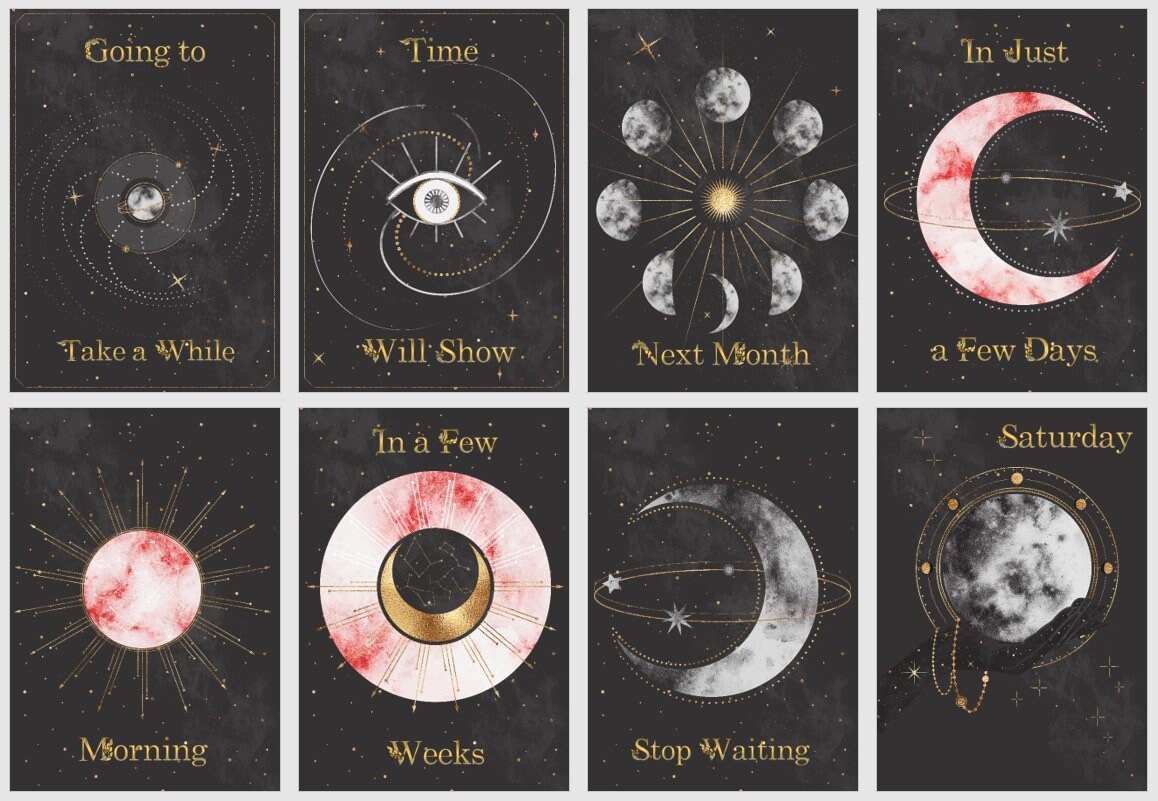 Cosmic Timing Oracle Deck. Time Predictions Oracle Cards - Etsy