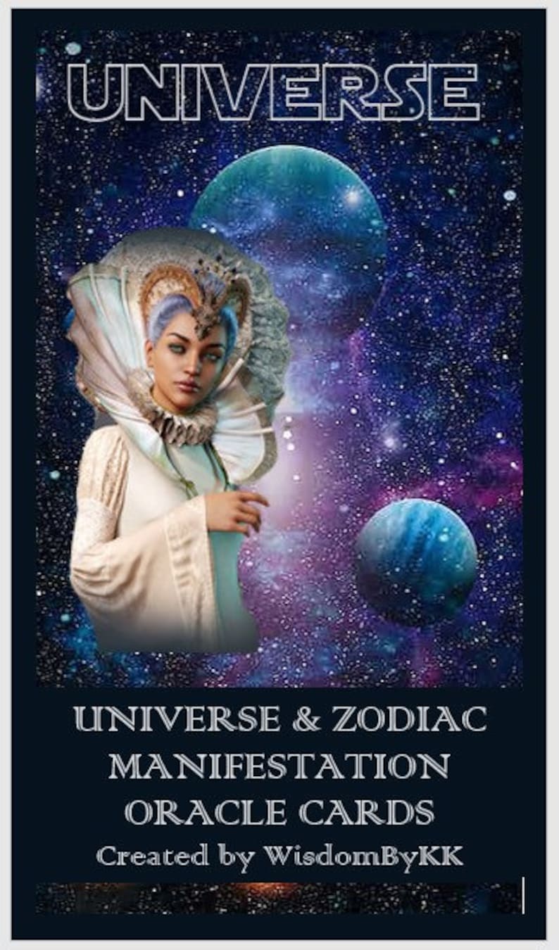 Universe Manifestation Oracle Deck. Zodiac Oracle Cards. - Etsy
