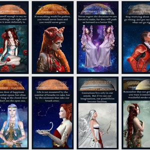 Universe Manifestation Oracle Deck. Zodiac Oracle Cards. - Etsy