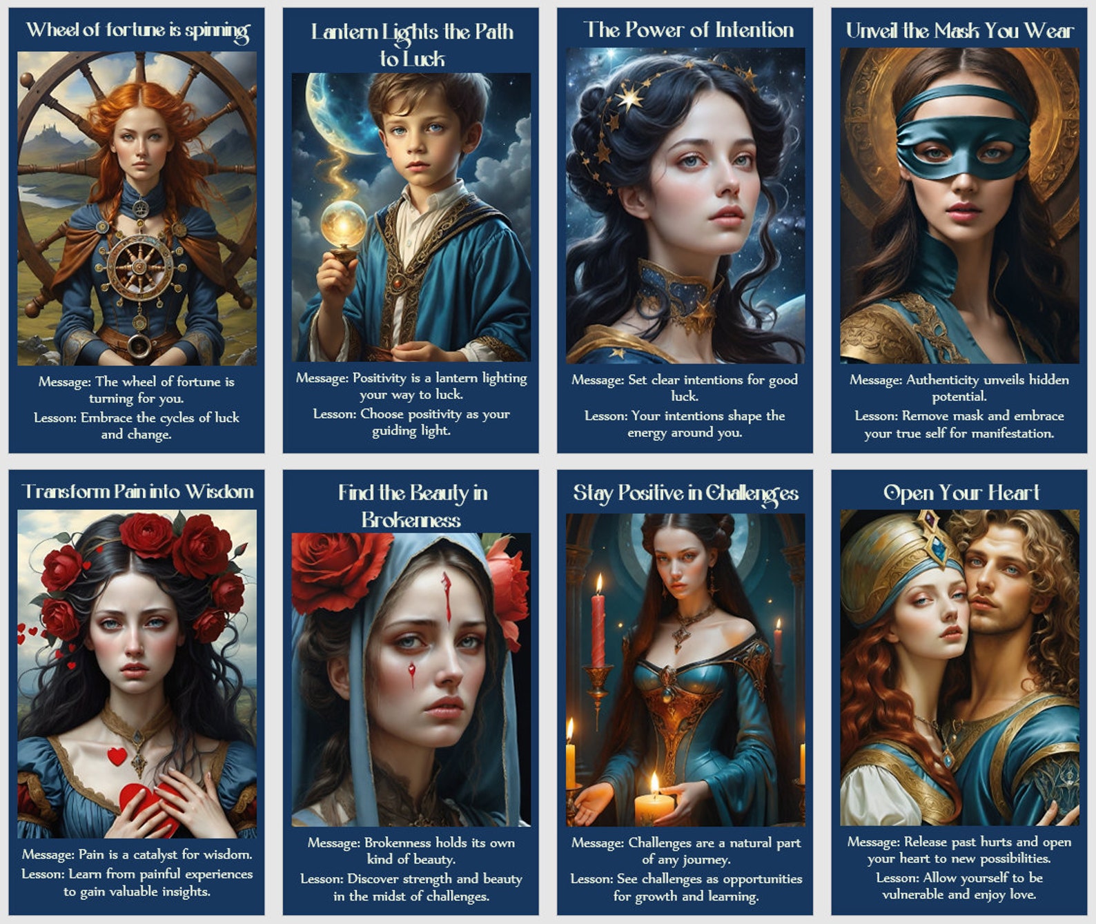Fortune Manifestation Oracle Cards Deck. Good Luck and Love - Etsy