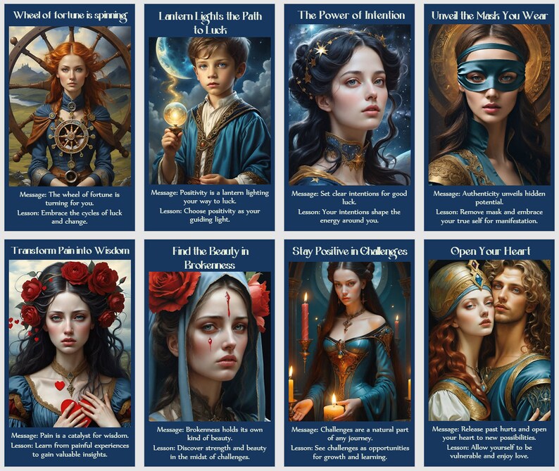 Fortune Manifestation Oracle Cards Deck. Good Luck and Love - Etsy